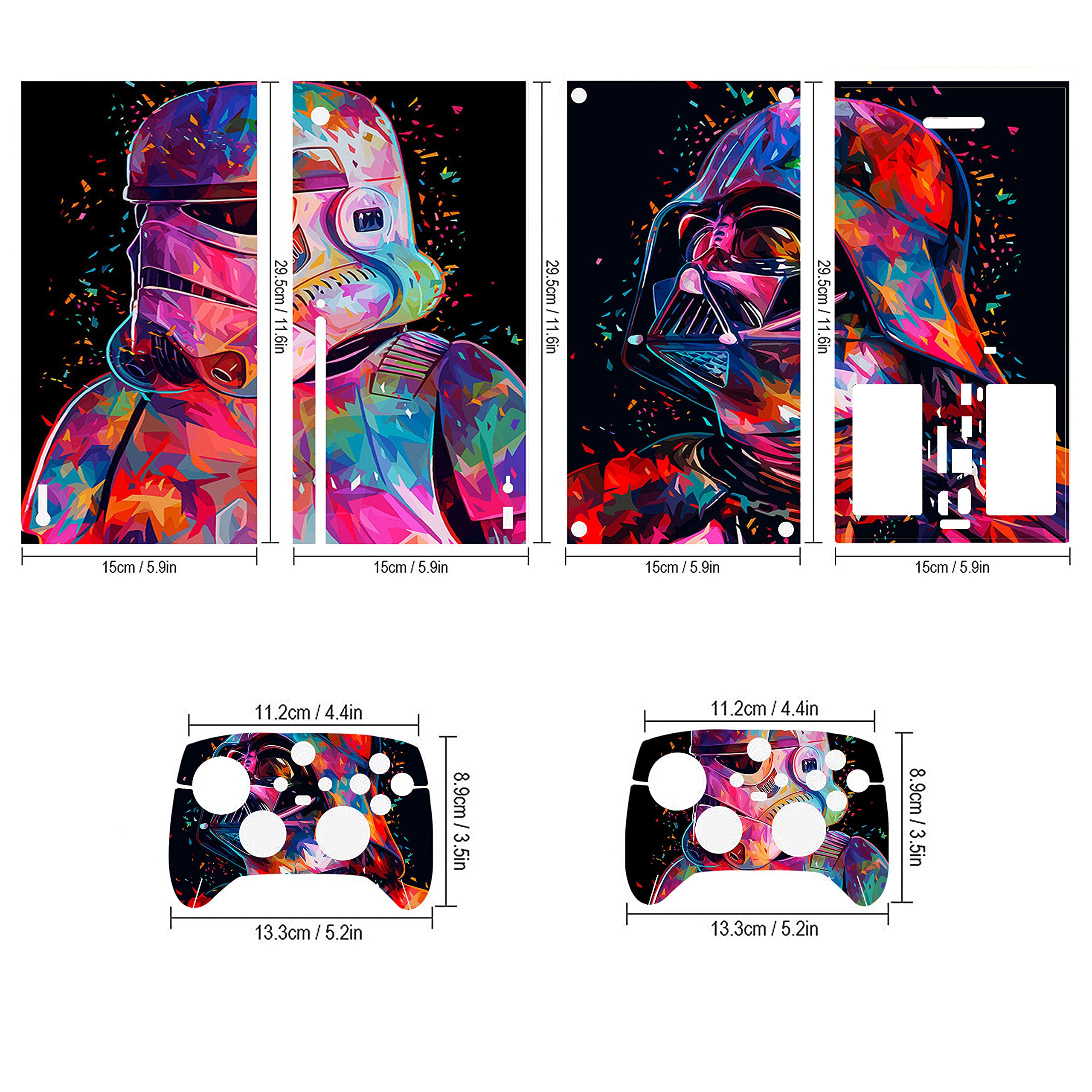 Cool X-Box Series X Skin Set,Fashion Protector Wrap Cover Protective Faceplate Full Set Compatible with X-Box Series X Console and Controller Skins