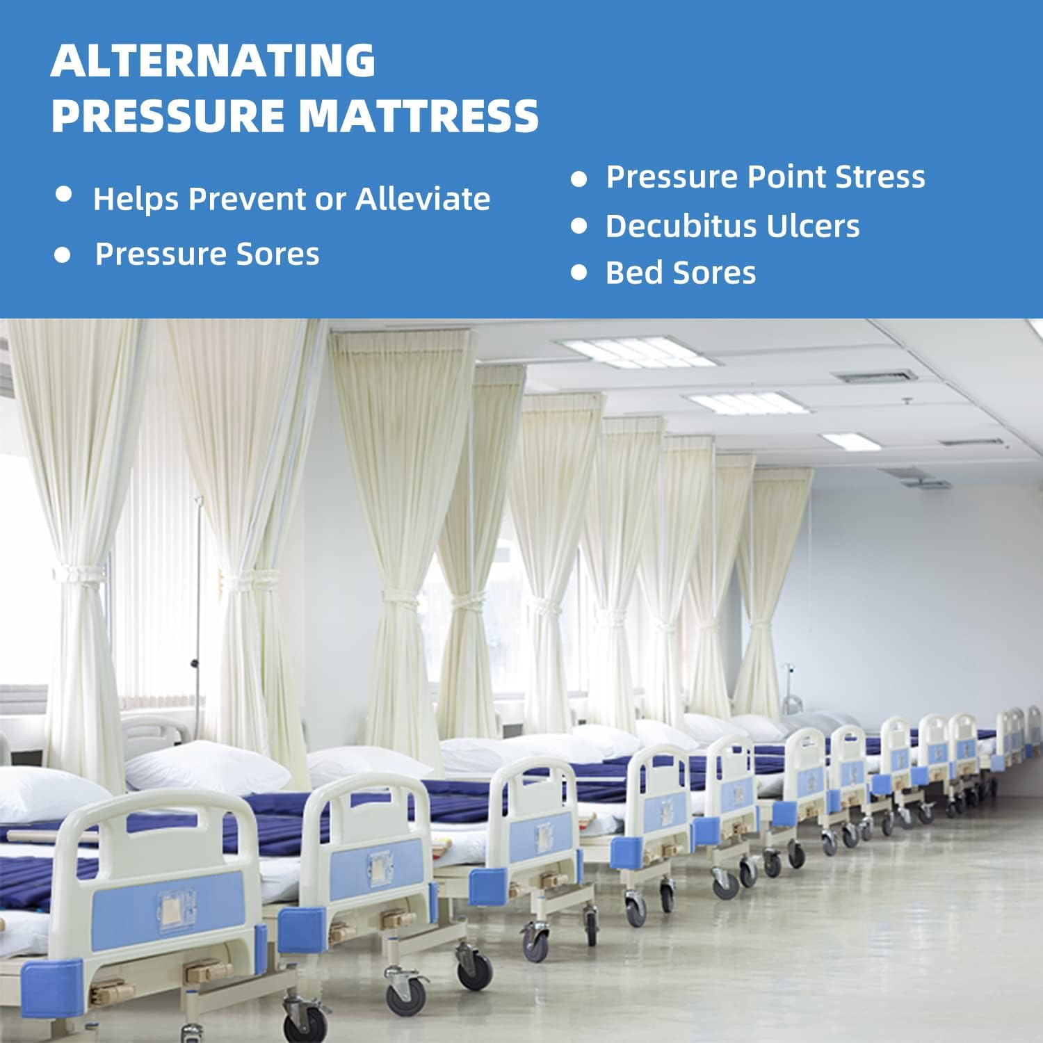 FITCONN Alternating Air Pressure Mattress, 33.5 Inch, Washable, Quiet Pump, Ideal for Bed Sores