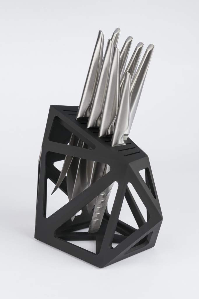 Edge of Belgravia BLACK DIAMOND Kitchen Knife Block Holder | Knives not included - match knives only