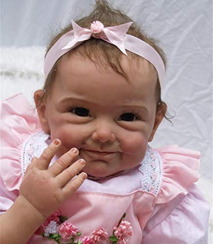 LOVEDOLL Reborn Baby Dolls Girls 22" Reborn Doll Silicone Vinyl Limbs Cloth Body Gift Sets
