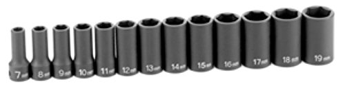 Grey Pneumatic (1213MSD) 3/8" Drive 13-Piece Semi-Deep Metric Socket Set