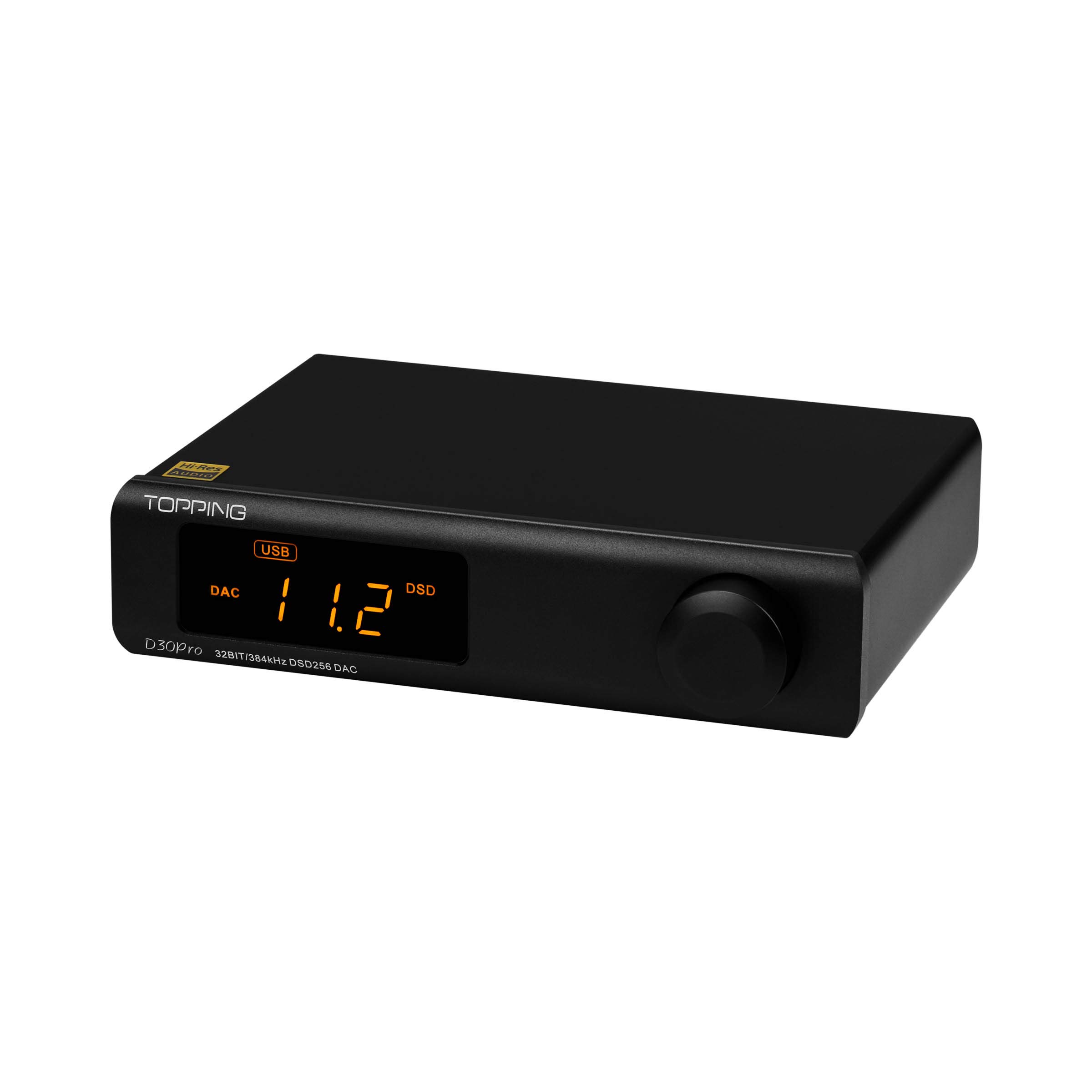 Topping D30 Pro 4*CS43198 Chip DAC Hi-Res Audio DSD256 PCM384kHz XMOS XU208 Preamplifier RCA XLR USB Optical Decoder (Black)