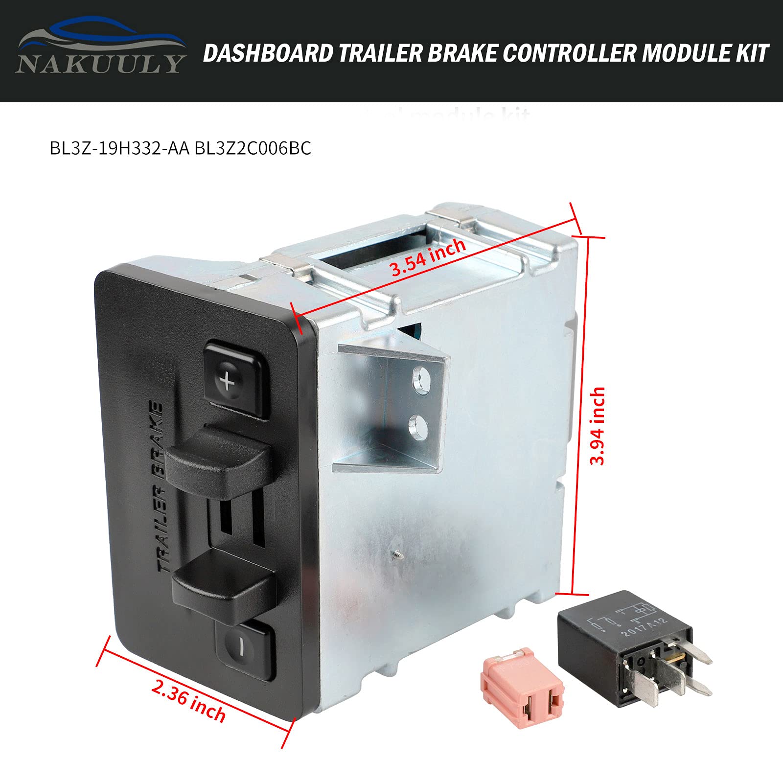 Dashboard Trailer Brake Controller Module Kit Truck Parts Interior Switches Compatible with Ford F150 F-150 2011 2012 2013 2014 Replaces BL3Z-19H332-AA BL3Z2C006BC