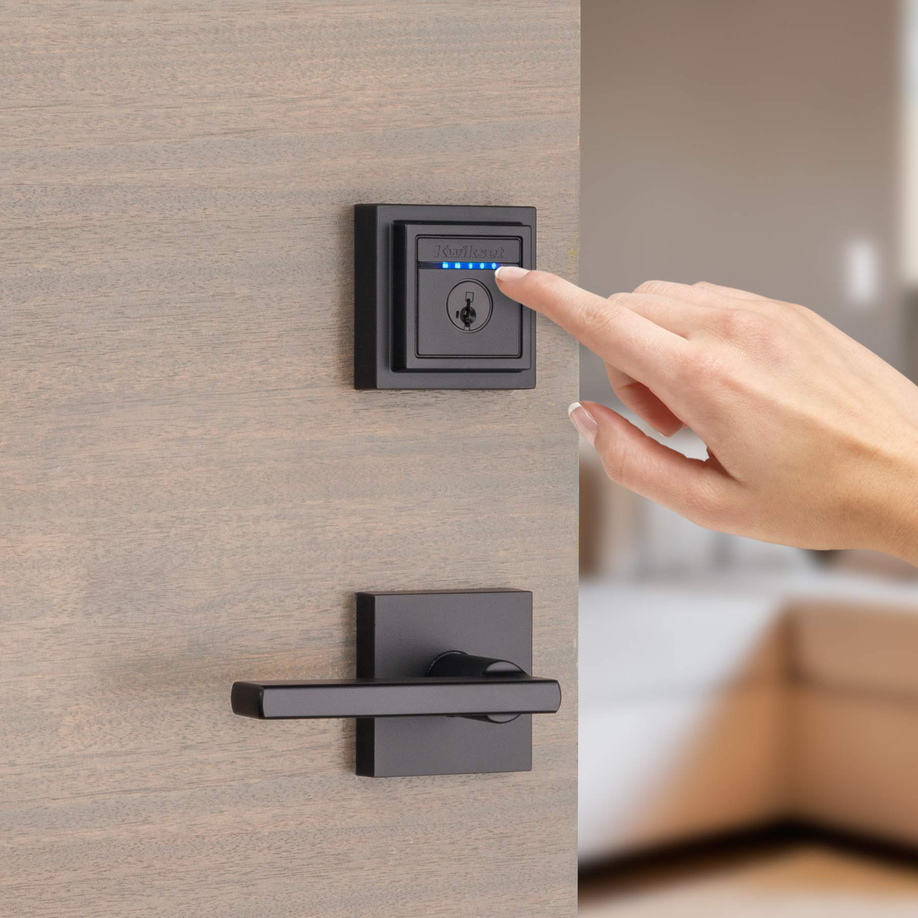 Kwikset 99250-208 Kevo Contemporary Bluetooth Deadbolt, Polished Chrome