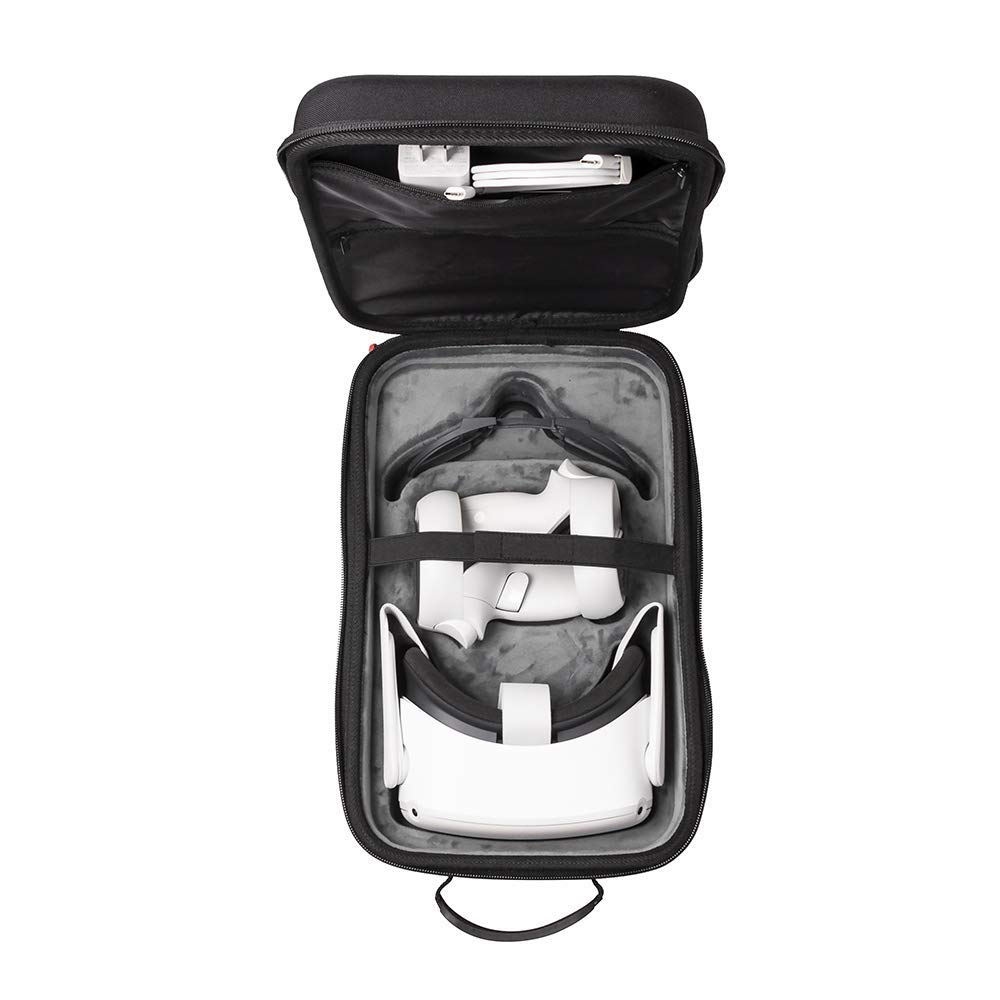 Casek Hard Travel Case for Oculus Quest 2 & Quest VR Gaming Headset and Controllers Accessories Waterproof Shockproof Carrying case