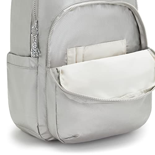 Kipling Women's Seoul 15" Laptop Backpack, Durable, Roomy with Padded Shoulder Straps, Bag, Bright Metallic, One Size