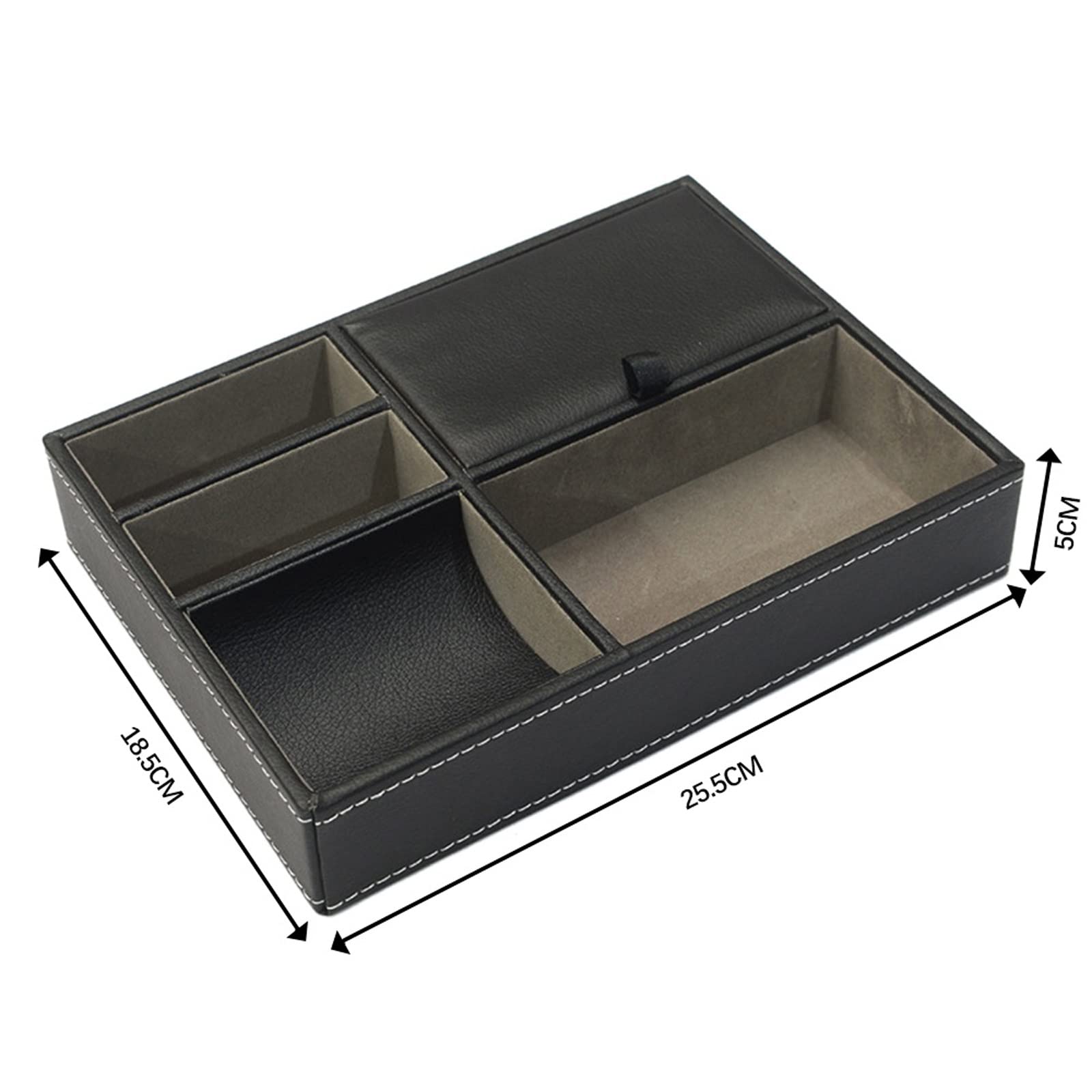 FJVJBNN Storage Box 1pc Pu Nightstand Tray Organizer Men's Desk Locker Room Top Storage Box Household Daily Storage Box