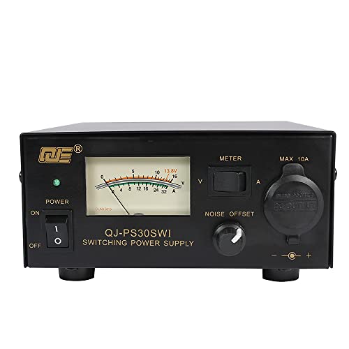 Mobile Ham Radio Power Supply Analog DC Regulated 13.8V Fixed Output,30A- with Noise Offset and 12V Car Cigarette Lighter Socket