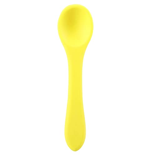 PandaEar 6 Pack Silicone Baby Spoon | First Stage Infant Soft Spoons for Kids Toddlers Children | BPA Free Baby Self Feeding Utensils Training Spoons Great Gift Set for Baby Led Weaning Ages 3 Months