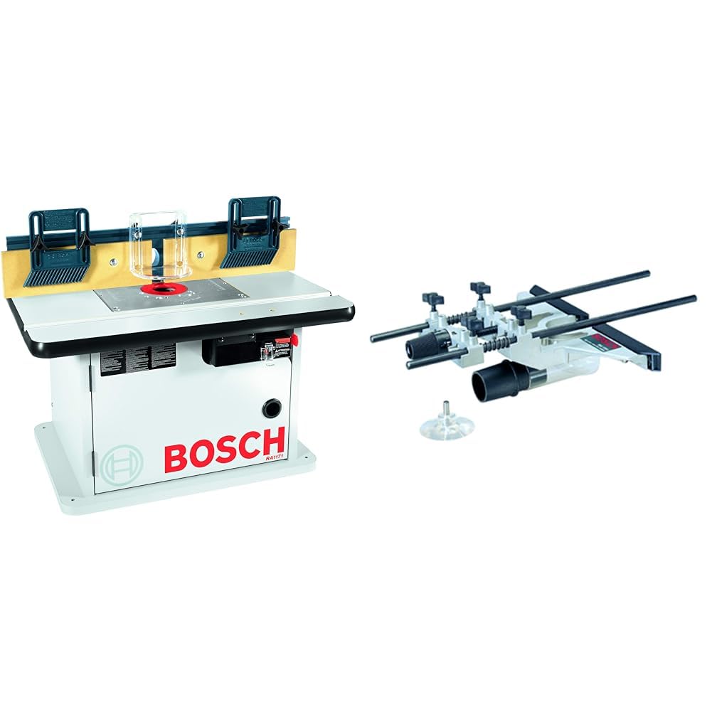 BOSCH RA1171 Benchtop Router Table + RA1054 Deluxe Router Edge Guide