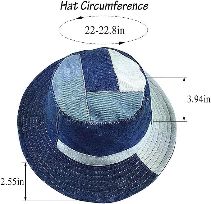 Denim Bucket Hats Unisex Trendy Summer Beach Sun Hats for Women Men Lightweight Packable…