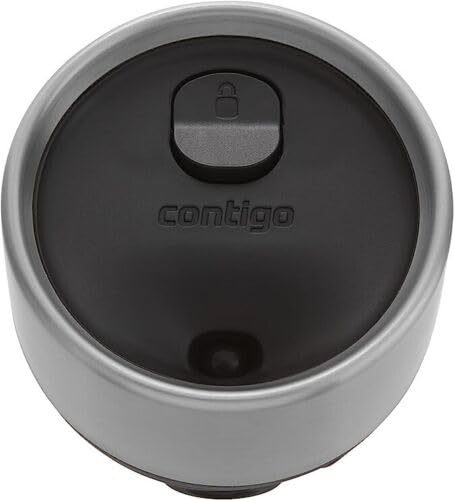 Contigo Luxe Vacuum Insulated Stainless Steel Travel Mug, 14 oz Each 2 Pack Licorice and Frosted Pearl
