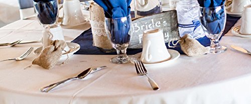 SPRINGROSE Ecoluxe 90 Inch Round White Tablecloth 10 Set | Sleek & Elegant Touch, Crease & Wrinkle Resistant Polyester | for Wedding Receptions, Banquets, Parties, Showers, and Restaurants