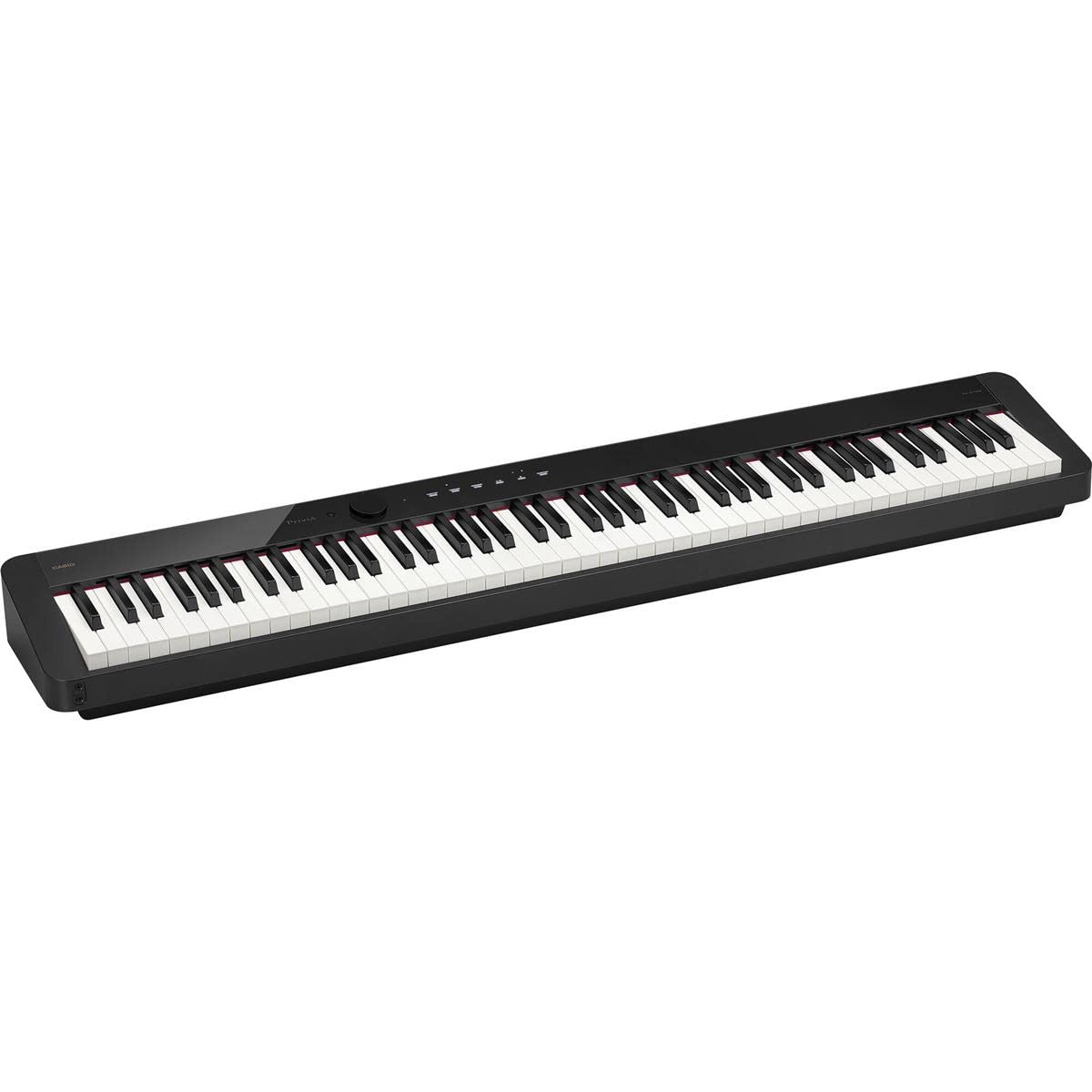 Casio PX-S1100 Privia 88-Key Slim Stage Portable Digital Piano with Bluetooth Adapter, Black Bundle with Studio Headphones, Keyboard Stand, Bench, Sustain Pedal