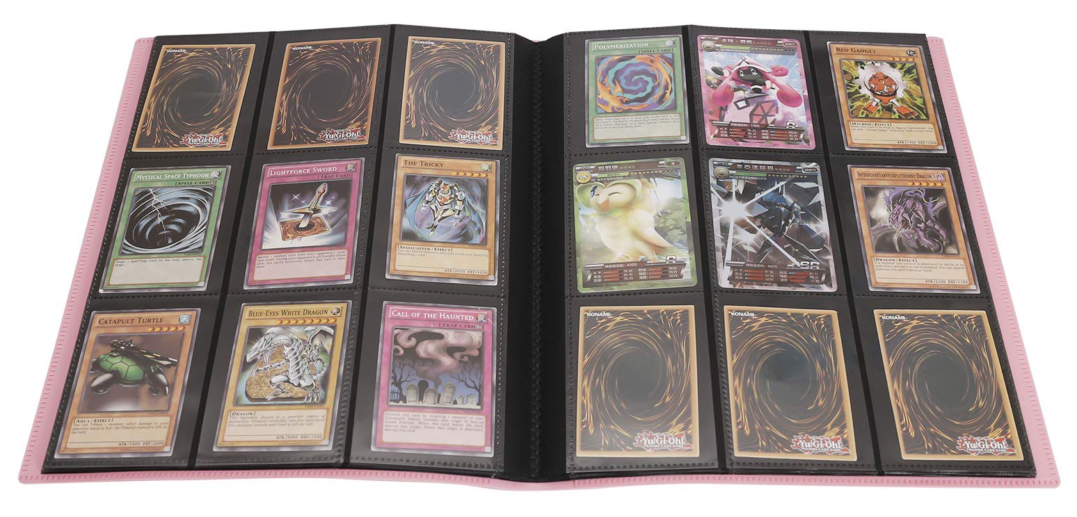 Trading Card Binder Standard Size Trading Card Holder Protector Album 360 Pockets Pink
