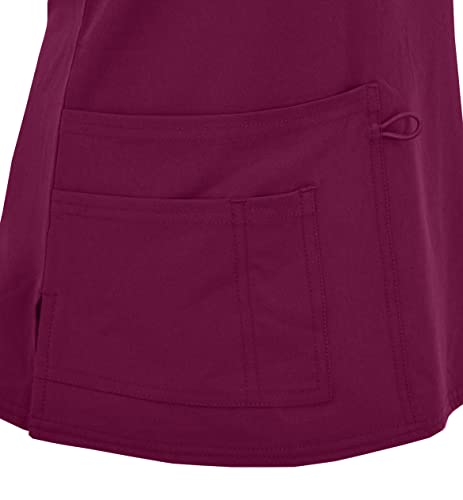 GT Performance Women Medical Nursing Scrub Top GT 4FLEX-Berry/Wine-Medium