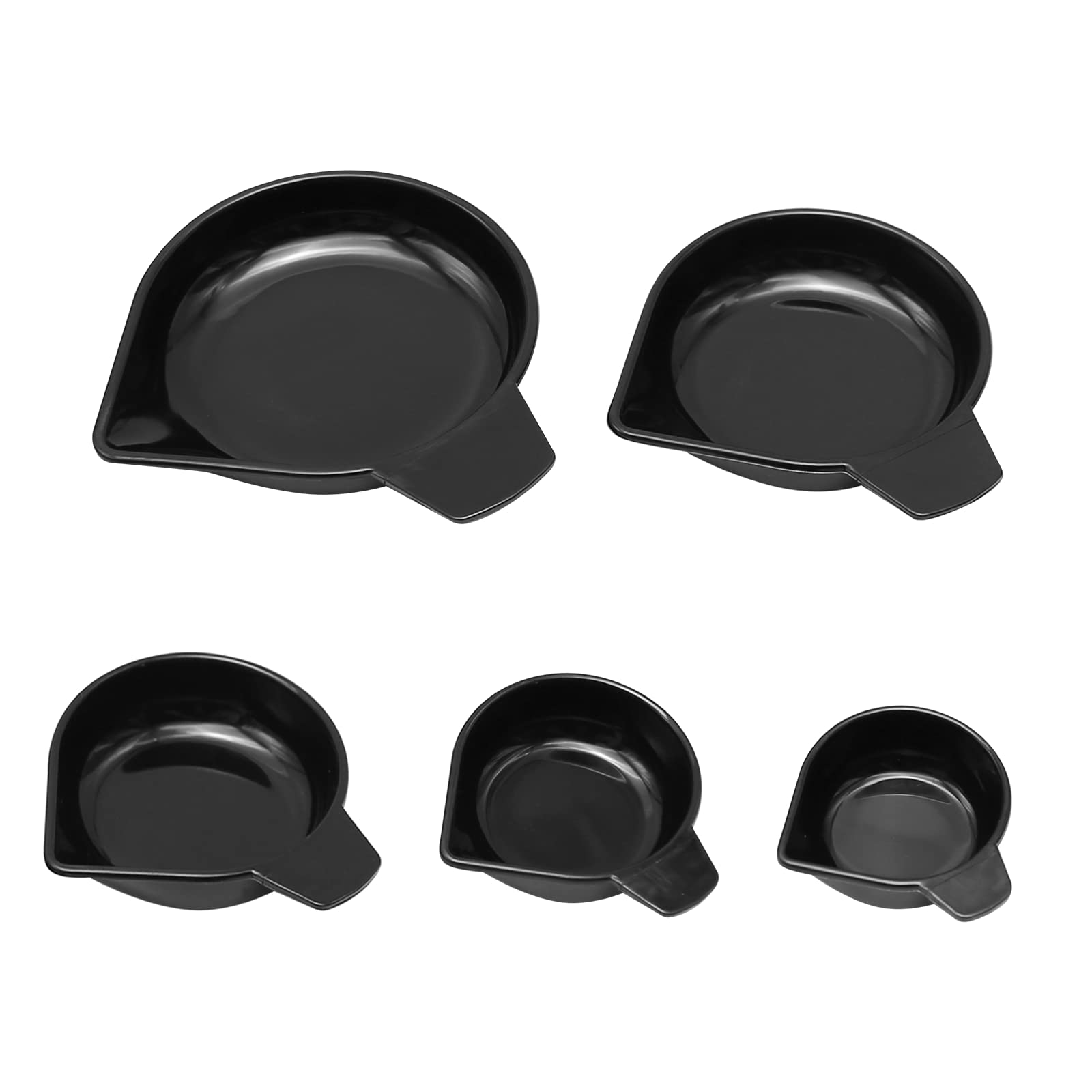 DUZFOREI 5 Sizes Weighing Powder Pans Scale Pan Narrow Spout Plastic Weighing Dishes for Weigh Liquid Powder Gems