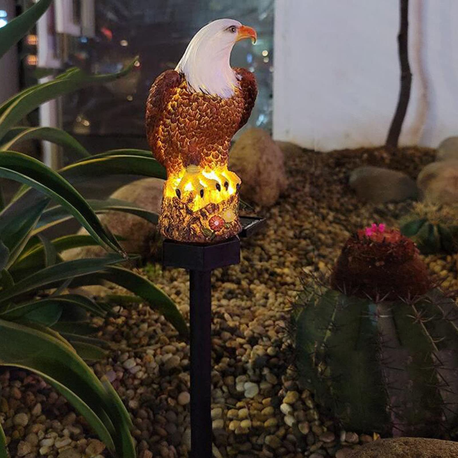 Solar Eagles Ground Plug Lawn Lamp Outdoor Courtyard Garden Decoration Lamp Solar Lights Outdoor Garden Home Decor Outdoor Patio Supplies Animal Elements Designed Glowing Lights