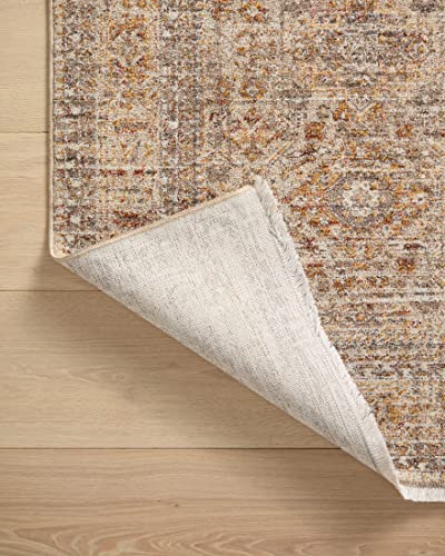 Loloi Angela Rose Blake Collection BLA-06 Oatmeal/Spice 7'-10" x 10'-2", .25" Pile Height, Fringe, Area Rug
