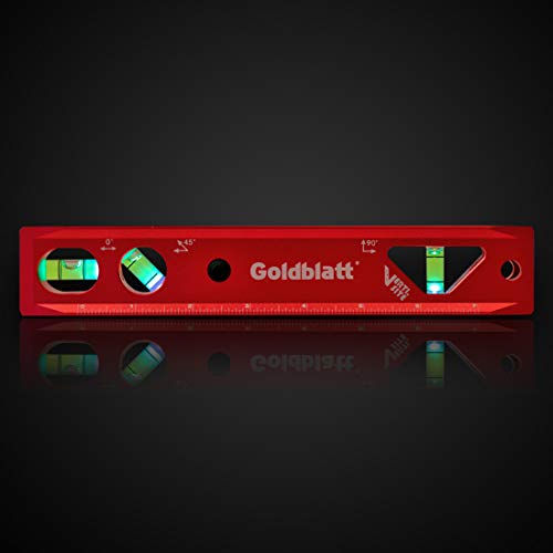 Goldblatt 3-Piece Torpedo Level Set - 9", 24", 48" Spirit Level Included, Aluminum Alloy Construction