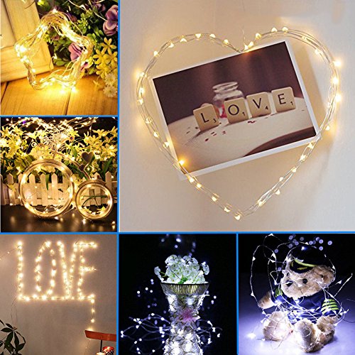 Smartdio 200 LED Solar Powered String Lights, 8 Modes 72ft Copper Wire Starry Lights, Outdoor Waterproof IP65 Fairy Christams Decorative Lights for Gardens,Homes,Wedding,Party (Warm White)