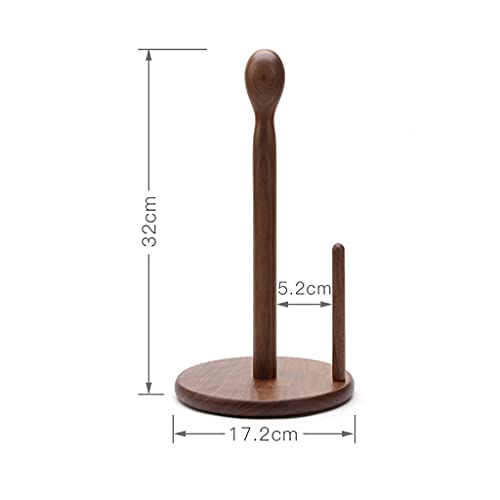Kitchen Paper Roll Holder Paper Towel Rack Dining Table Kitchen Paper Roll Holder Vertical Paper Towel Storage Rack ( Color : Walnut Color )