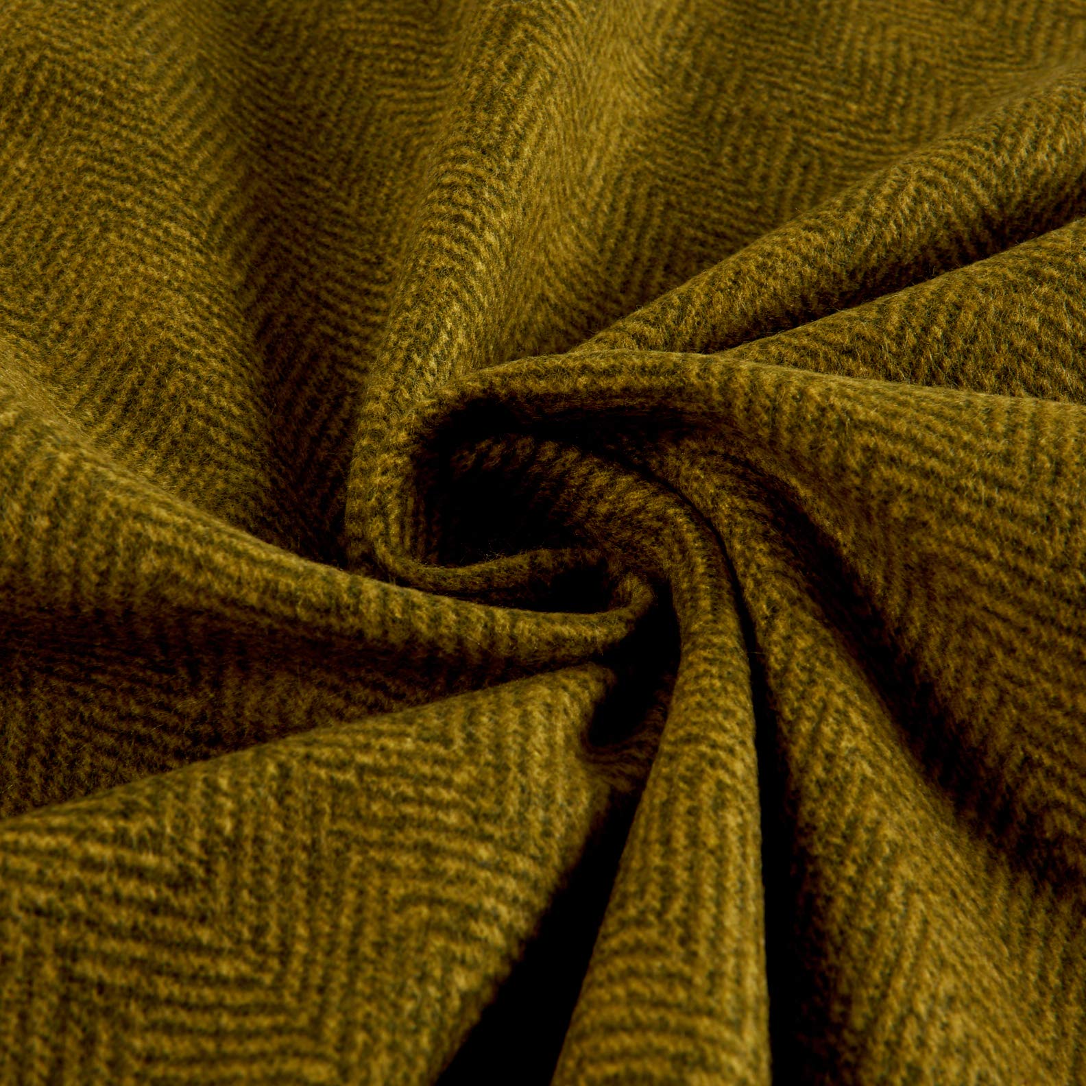 Maywood Studio Woolies Flannel Herringbone Green, Fabric by the Yard