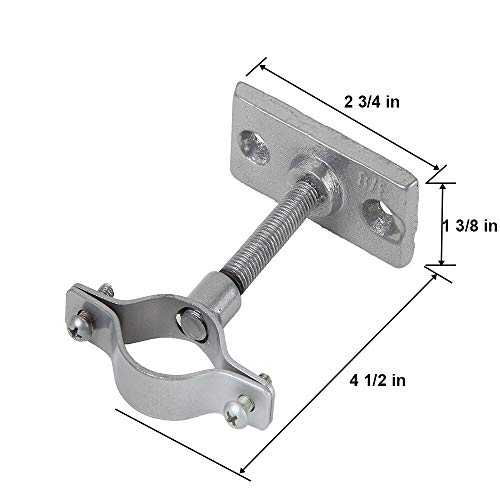 Lily's Home Bar Wall Mount Single Wine Bottle Display Holder, Industrial Design with Mounting Hardware, Works with Wine or Liquor Bottles, Silver Finish (4-1/2β x 1-3/8β x 2-3/4β)