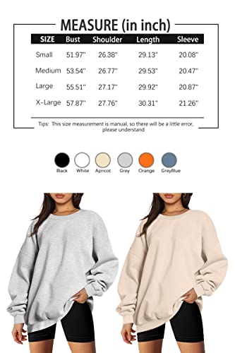 EFAN Hoodies for Women Sweatshirts Oversized Sweaters Fall Outfits Clothes 2023 Crew Neck Pullover Tops Loose Comfy Winter Fashion Grey