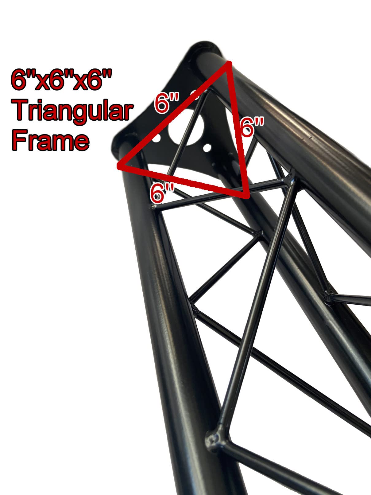 DJ Triangle Truss Extension Lighting System by GRIFFIN | Mounts on your Speaker Stands | Trussing Stage Kit for Smoke Machines & Dance Can Lights | C Clamps Mounting Brackets & Platform Hardware Set