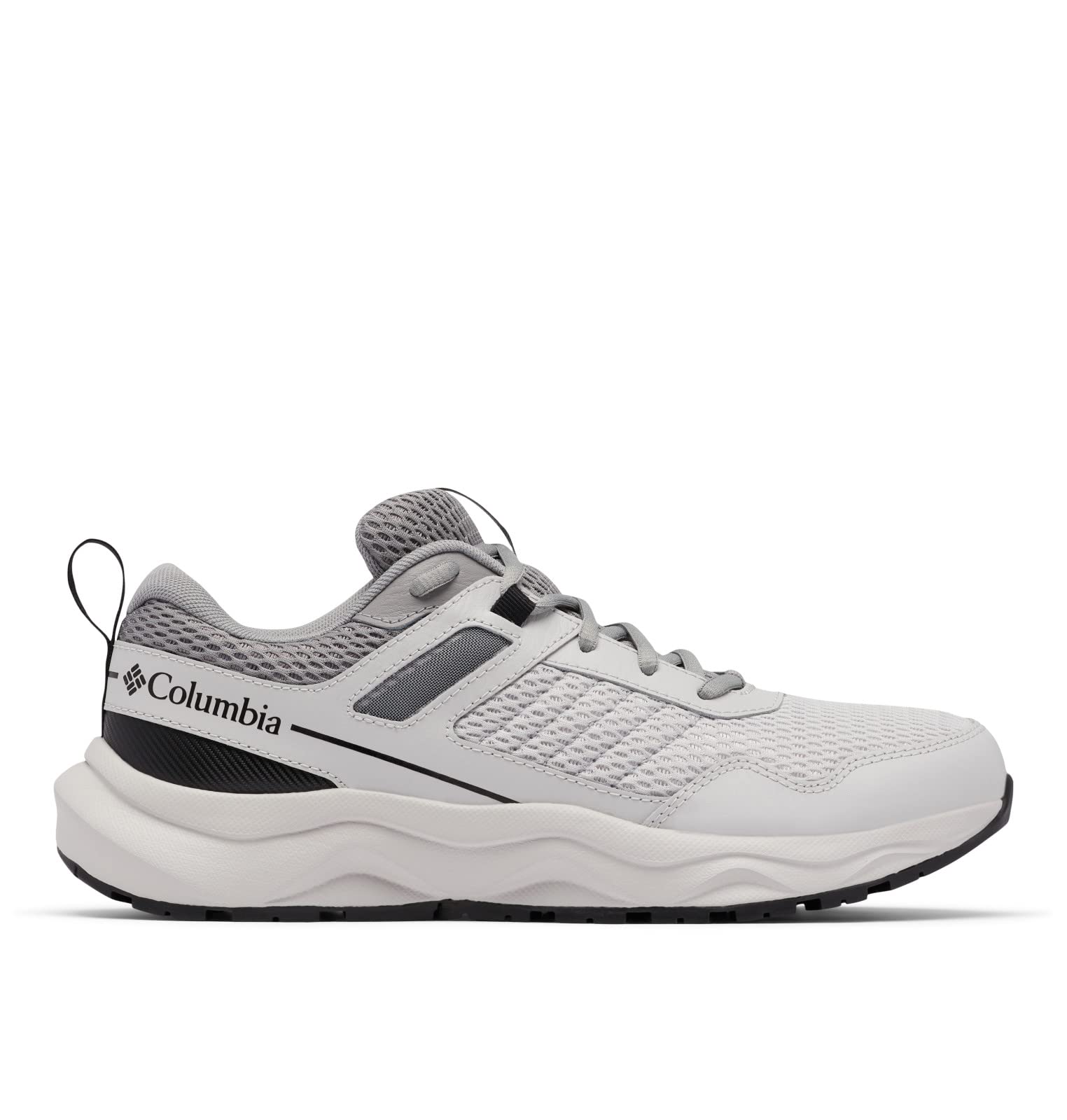Columbia Men's Plateau Hiking Shoe, Grey Ice/Black, 10.5 Wide