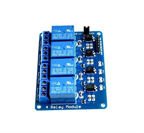 EXONGY 5V two/2-Channel Relay Module Shield ARM PIC AVR DSP Electronic 10A Raspberry Pi Relay Shield 4 Channel 8 Channel Relay Module (Color : 4 Channel Relay)