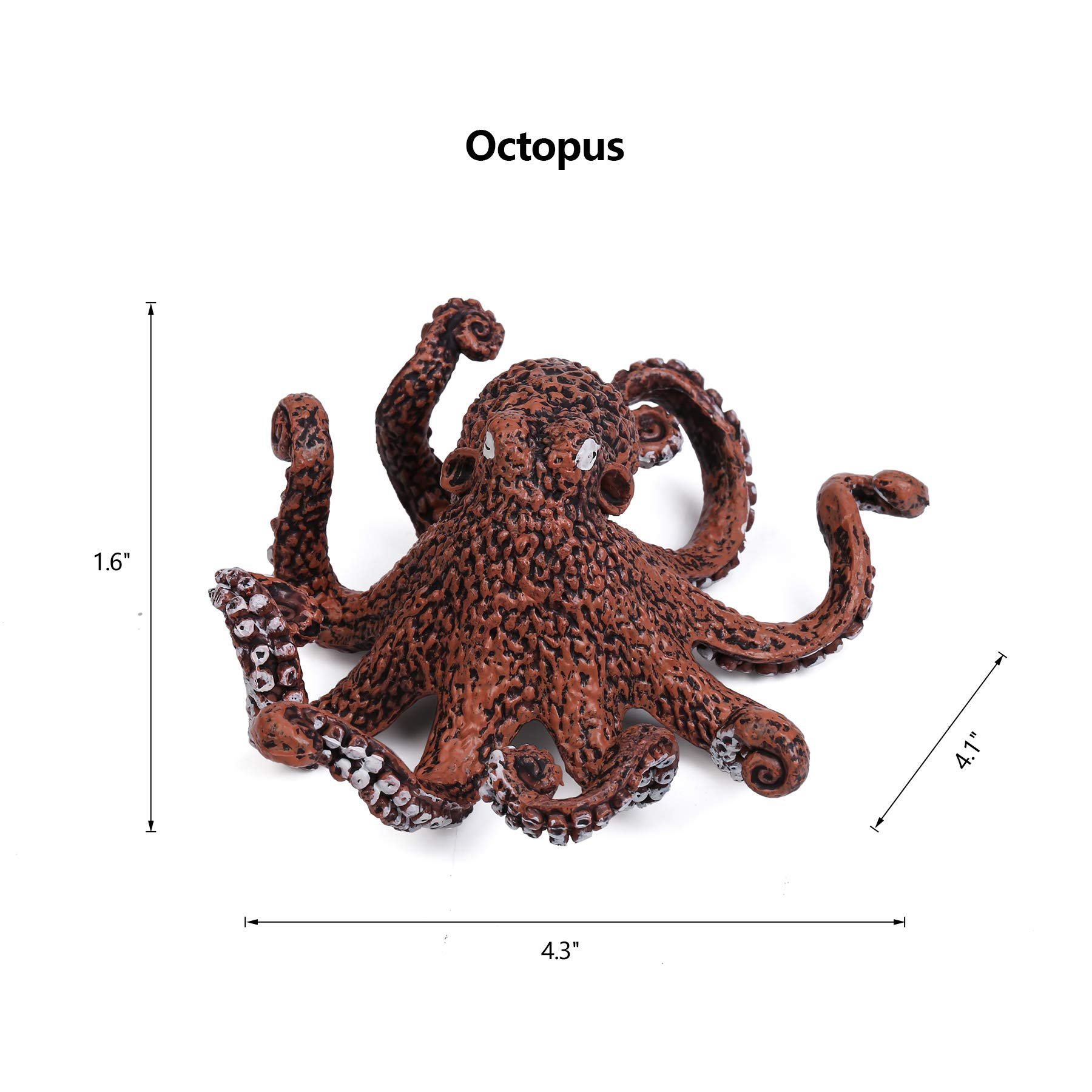 UANDME 8pcs Sea Animal Figures Realistic Ocean Animal Figurines Toy Playset for Kids Cake Toppers Decoration