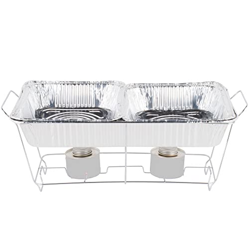 Nicole Fantini Chafing Wire Rack Serving Trays Food Warmer (4),Silver,23.25 L x 12.13 W x 9.5 H