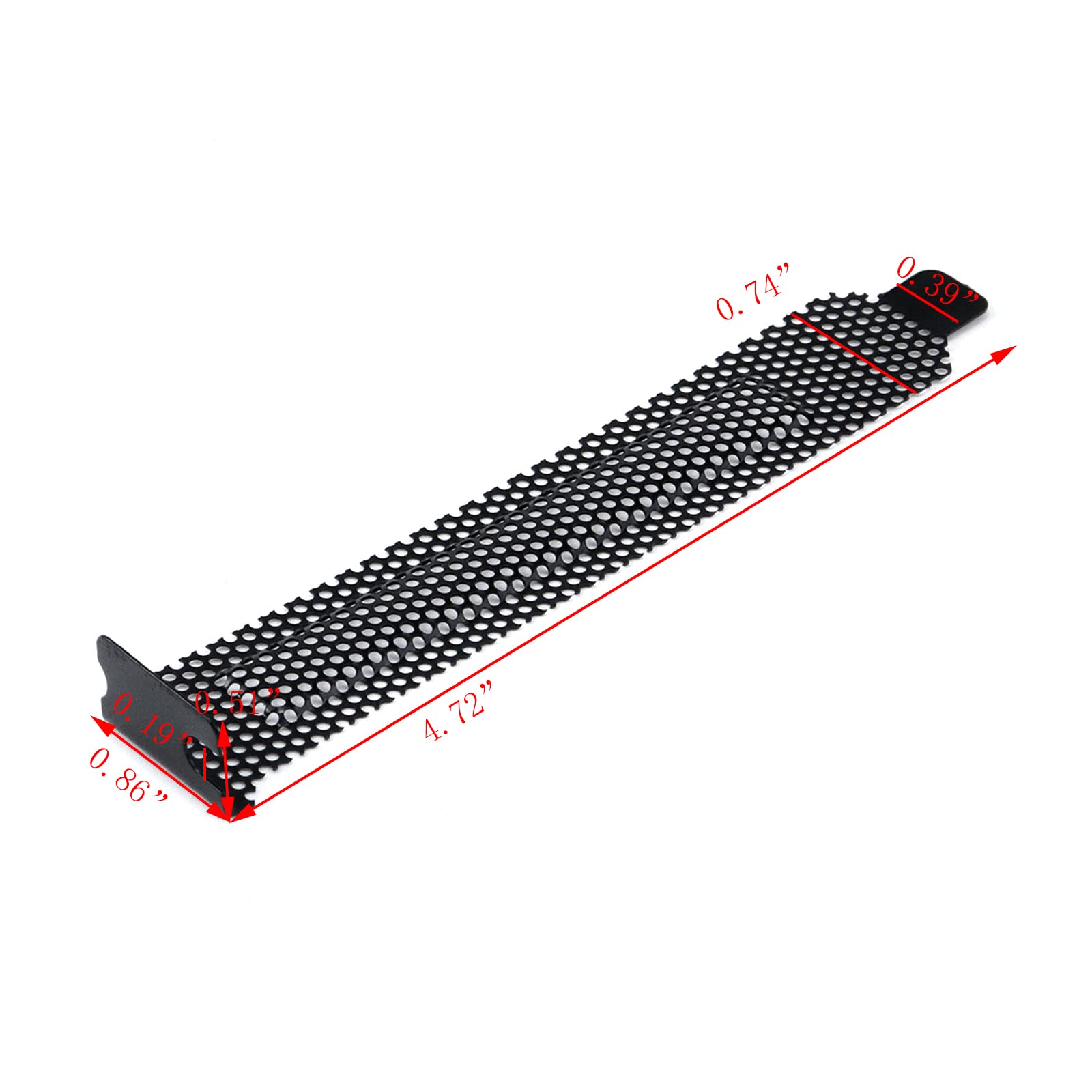 Faotup 5PCS 4.72Inch Length Black Pci Slot Cover Plate,Blanking Plate PC Case,PC Blanking Plate,Computer Accessories,with Screws