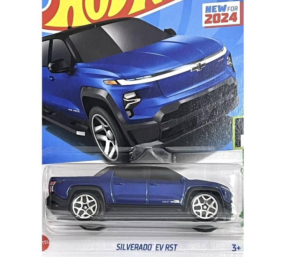 Hot Wheels 2024 #110 Chevrolet Silverado EV RST Blue
