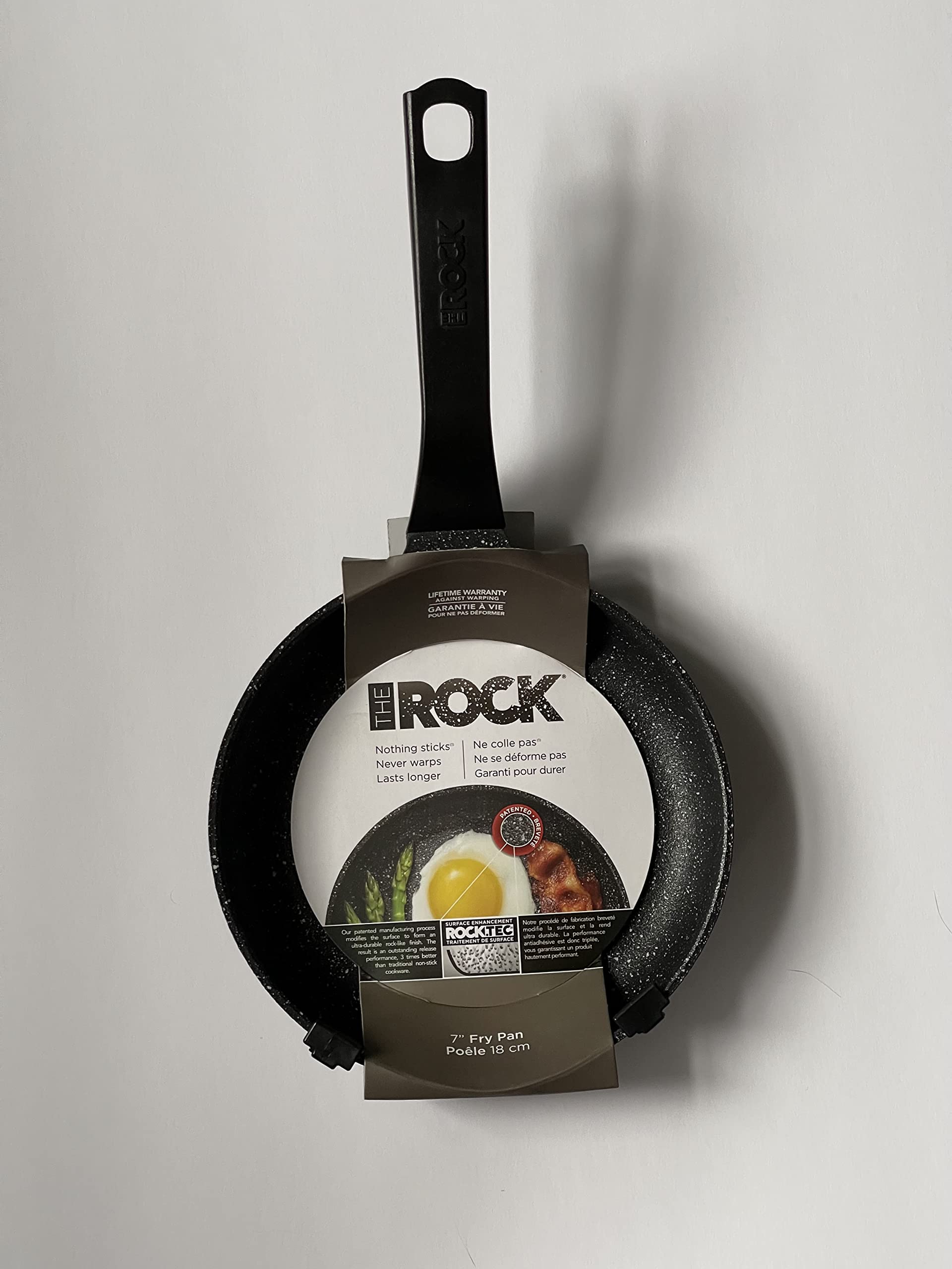 Heritage The Rock Egg Frying Pan, Aluminum Body, Dishwasher & Oven Safe, Black, 18cm