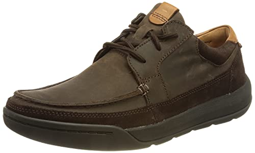 Clarks Men's Derby Lace-Up Oxford-Schuh, Dark Brown Lea, 8