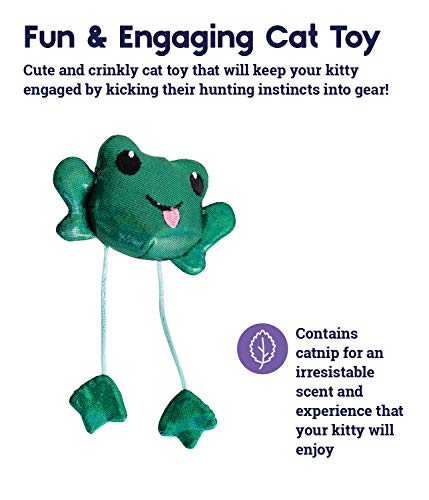 Catstages Toss 'N Dangle Frog Catnip Cat Toy