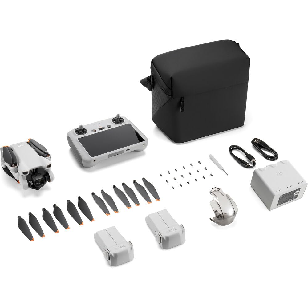 DJI Mini 3 with DJI RC Remote (Fly More Combo) (CP.MA.00000613.01) + 64GB Extreme Pro Card + BackPack + Landing Pad + Card Reader + Cleaning Kit + Memory Wallet + More