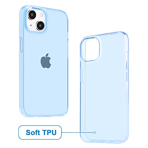 JJGoo Compatible with iPhone 13 Mini Case, Soft Transparent Shockproof Protective Slim Thin Bumper Phone Cover for iPhone 13 Mini - 5.4 inch, TranslucentBlue