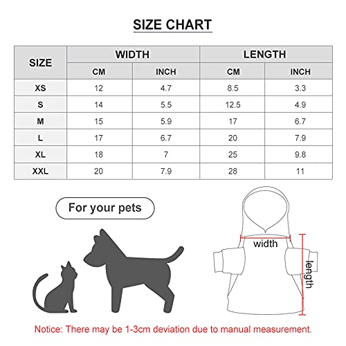 SUQINFA Dog Paws Custom Pet Hoodie, Add Pet Name Personalized Pet Clothes Sweaters with Hat Customized Dog Hoodies Sweatshirt for Small Medium Large Dogs