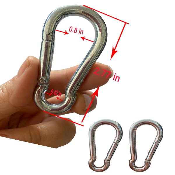 HOUERT Clothesline Rope, 3/16Inch Retracting Outdoors All-Purpose Rope for Laundry Line Dryer with 2 Carabiner Hooks (White, 100ft)