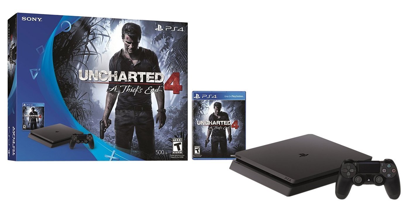 PlayStation VR Bundle 4 Items:VR Headset,Playstation Camera,PlayStation 4 Slim 500GB Console - Uncharted 4
