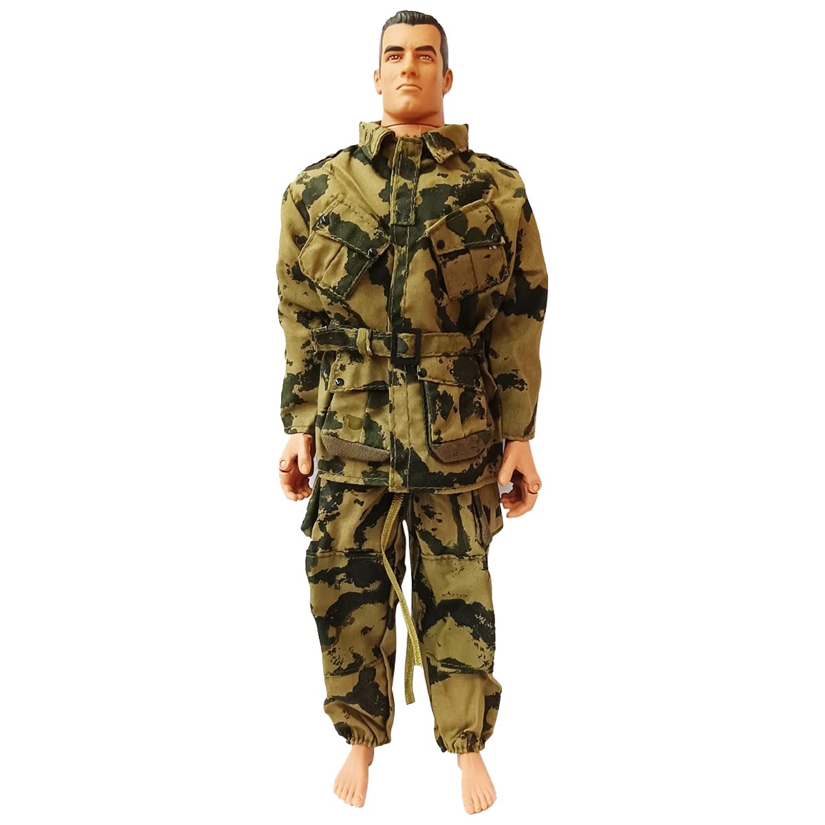 EBCO 6 Set 1/6 Scale Clothes Soldier German Infantry Camo Uniforms Overcoat Suit for 12" Gi Joe Male Military Action Figure Body