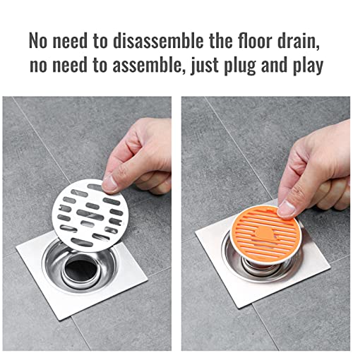 Guojiang Bathroom Floor Drain Cover Suction Drain Stopper Kitchen Sink Stopper Deodorant Sealing Plug Hair Stopper for Shower Drain Bathtub, White