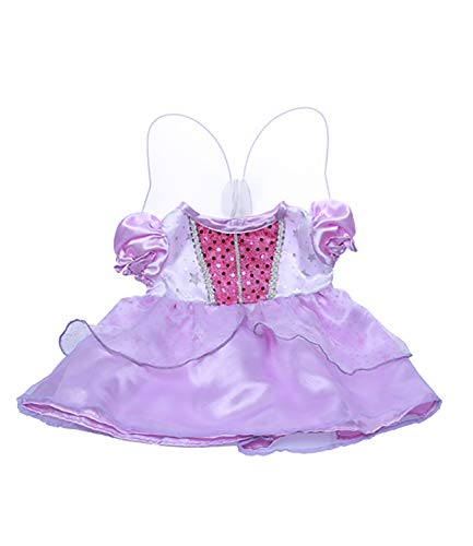 Purple Cinderella Dress w/Wings Teddy Bear Clothes Fits Most 14"-18" Build-a-bear and Make Your Own Stuffed Animals
