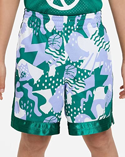 Nike Big Boys' Dri-FIT Elite Basketball Shorts (Large, Light Thistle/Malachite/White)