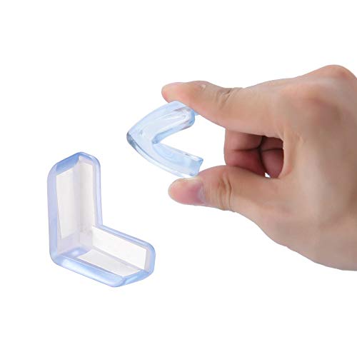 Corner Protector, High Resistant Adhesive Gel Clear Corner Guards, Baby Proofing Corner Guards L Shape Bumper, Non-Toxic, odorless, Soft, Absorbent Impact, Prevent Injuries (12 Pack)