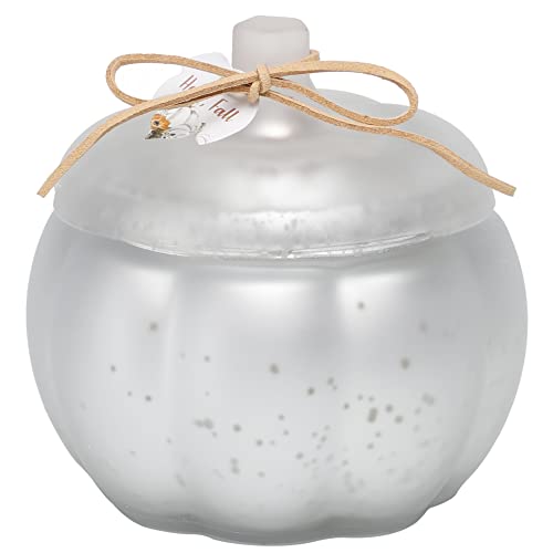 Vanilla Pumpkin Candle, White Pumpkin Shaped Candle, 12oz Fall Candle for Home Scented Autumn